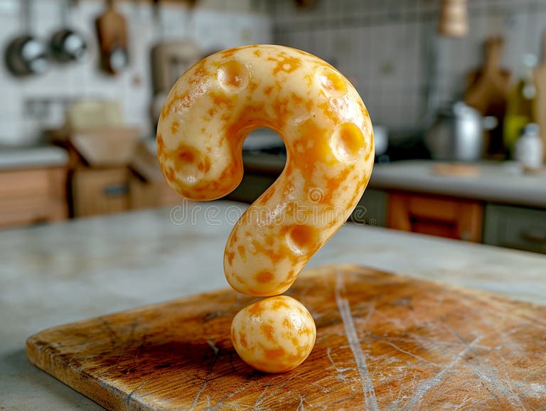 Cheese is a Question Mark in the Kitchen Interior Stock Illustration ...