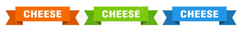 Cheese Ribbon. Cheese Isolated Paper Sign. Banner Stock Vector ...