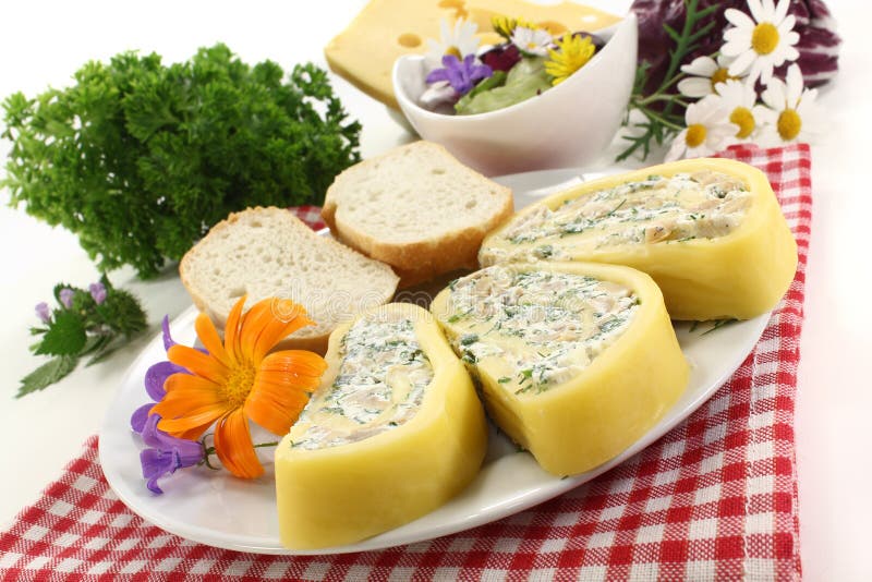 Cheese roll stock image. Image of yellow, roll, herbs - 25515393