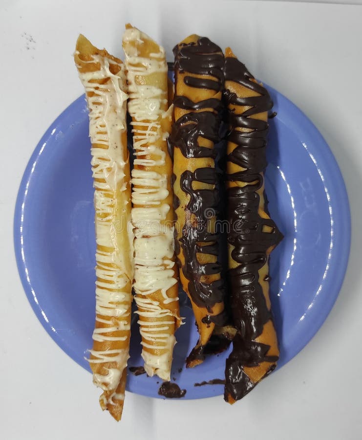 Cheese Roll with Toping Tiramisu and Chocolate Stock Photo - Image of ...