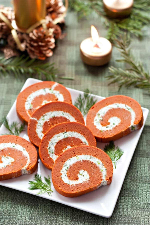 Cheese rolls appetizer stock photo. Image of decorated - 18095280