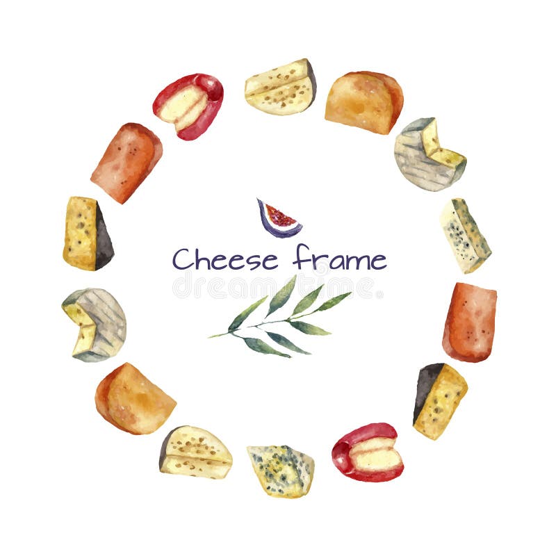 Cheese frame. stock vector. Illustration of painting - 60419285