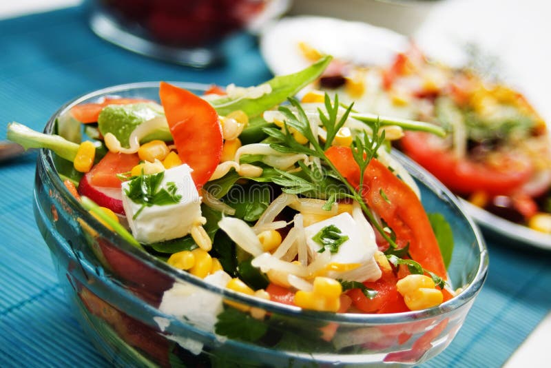 Delicious cheese salad stock photo. Image of eating, healthy - 14418530