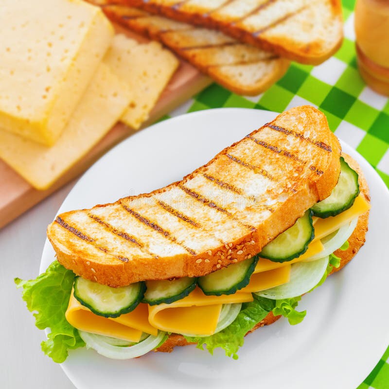 Cheese sandwich stock image. Image of diet, bread, ingredients - 66942307