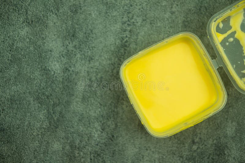 Cheese sauce in box stock photo. Image of condiment - 247628682
