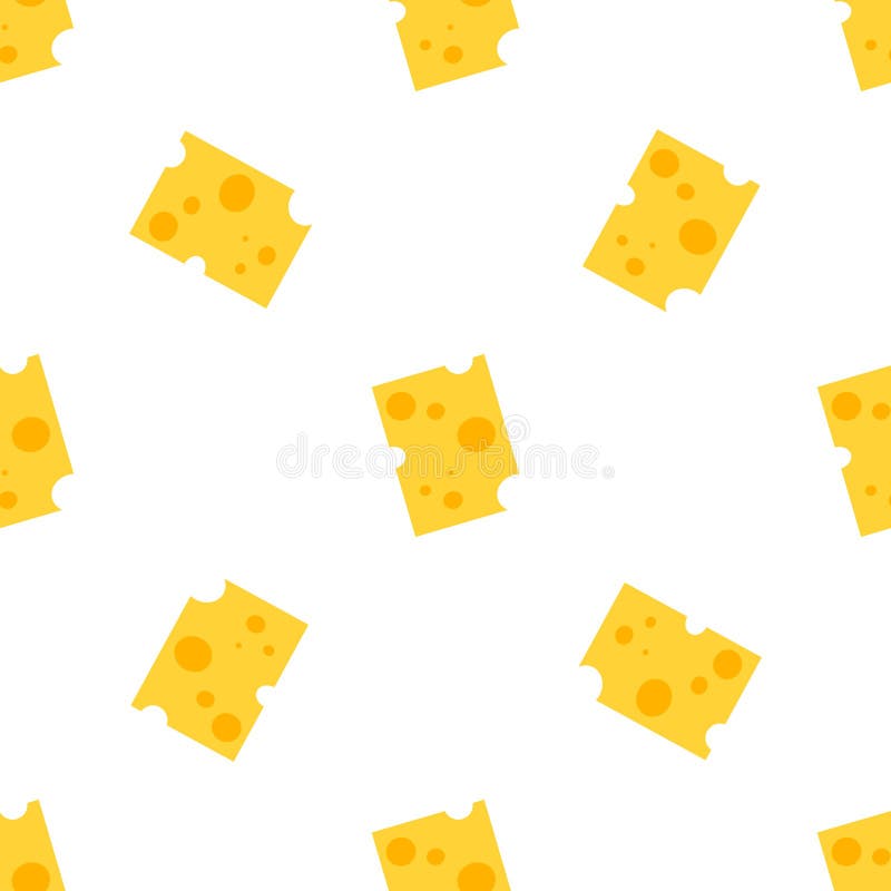 Cheese Seamless Pattern. Pieces of Yellow Cheese Stock Vector ...