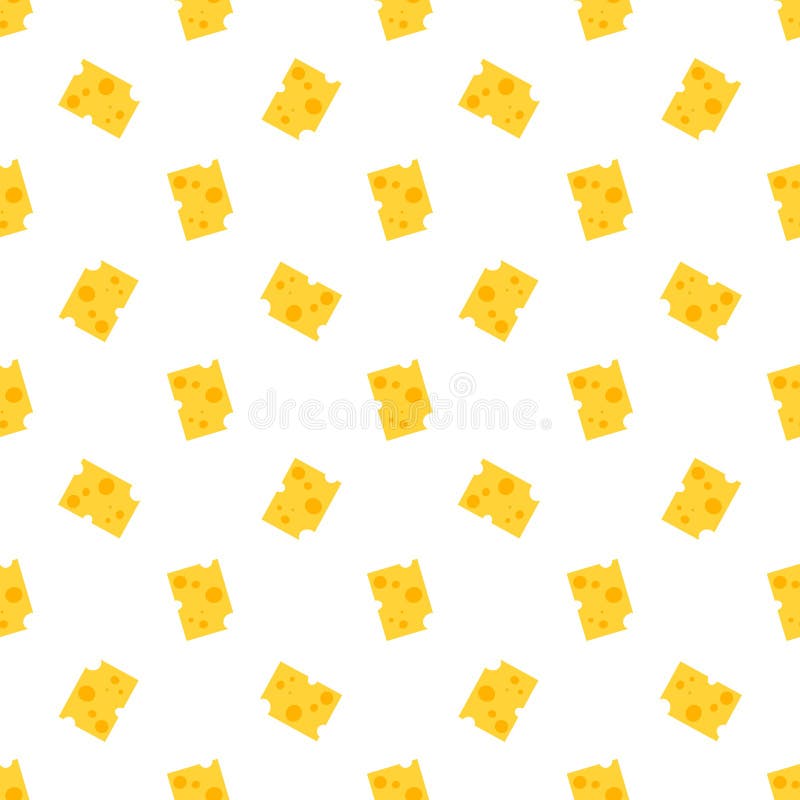 Cheese Seamless Pattern. Pieces of Yellow Cheese Stock Vector ...