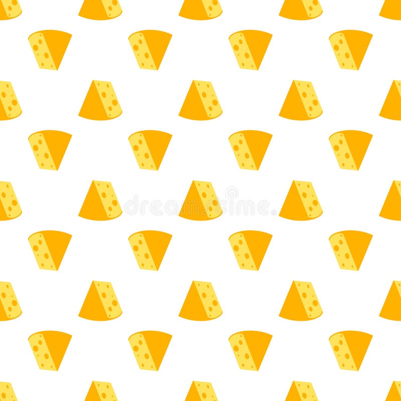 Cheese Seamless Pattern. Pieces of Yellow Cheese, Stock Vector ...