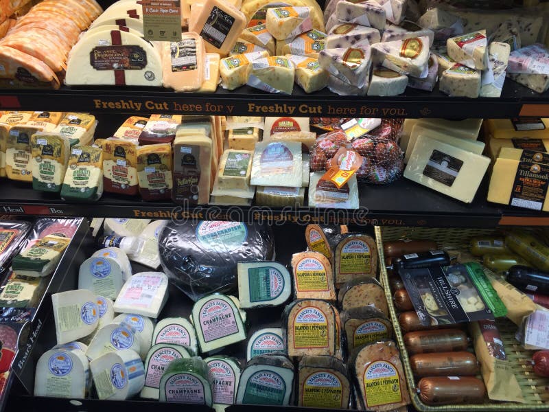 Cheese Section of a Grocery Store Editorial Stock Image - Image of wine ...