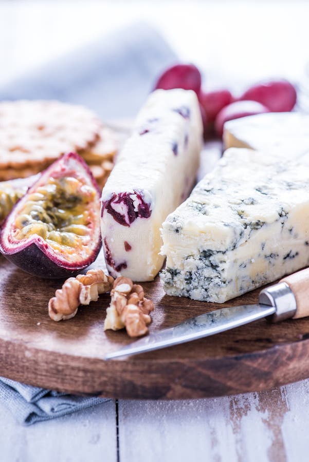 Cheese Selection with Fresh Fig Stock Image - Image of goat, cheddar ...