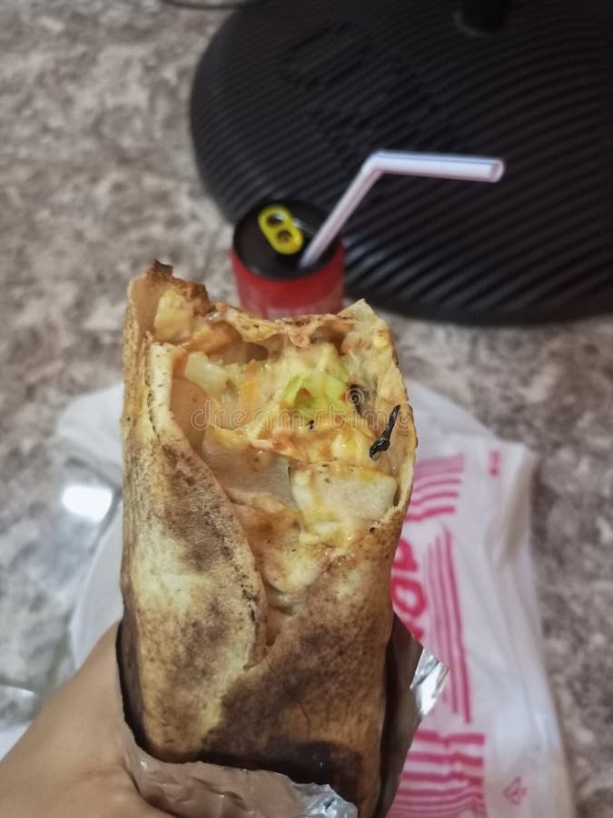 Cheese Shawarma with Hot Dog Stock Photo - Image of baking, cake: 354853242