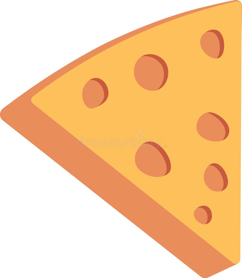 Cheese Slice with Holes stock vector. Illustration of gourmet - 381114522