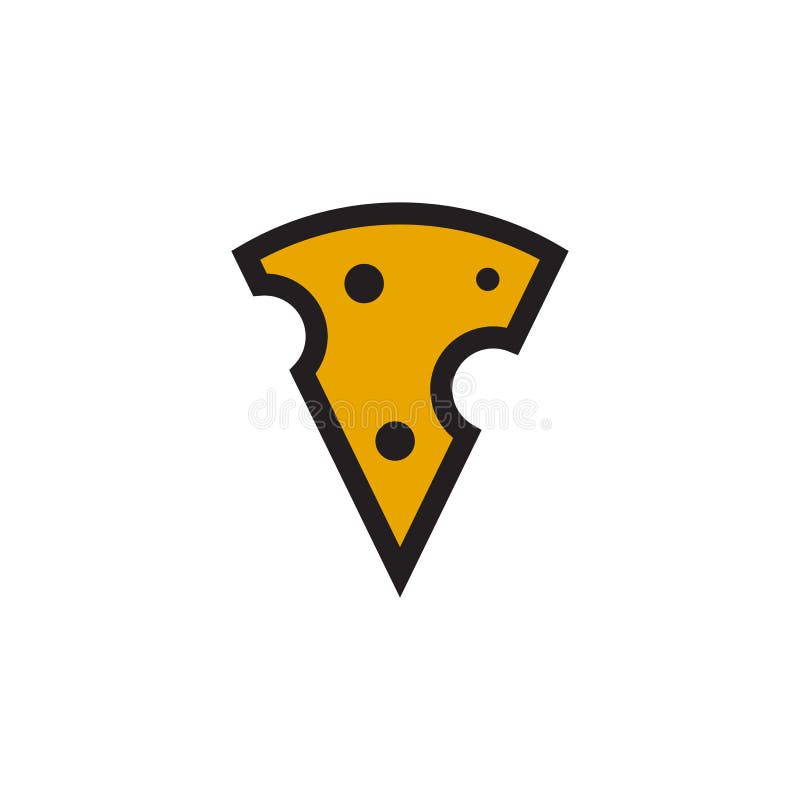 Cheese Slice Logo Design Template Stock Vector - Illustration of ...