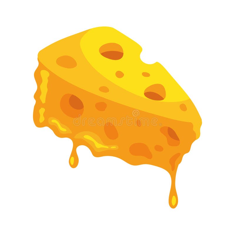 Cheese Sliced Melted Design Stock Vector - Illustration of drop, melted ...