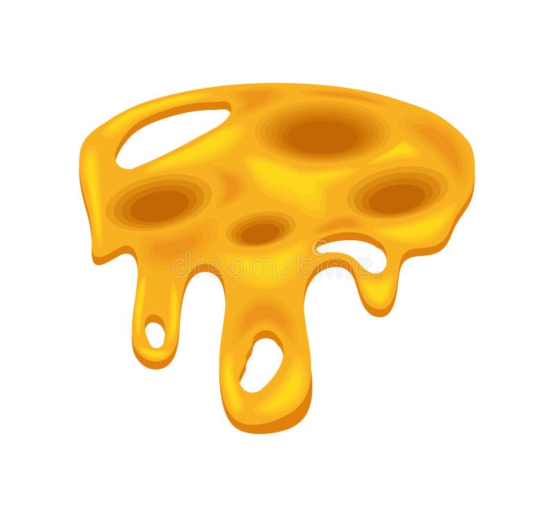 Cheese Sliced Melted Flowing Stock Vector - Illustration of texture ...