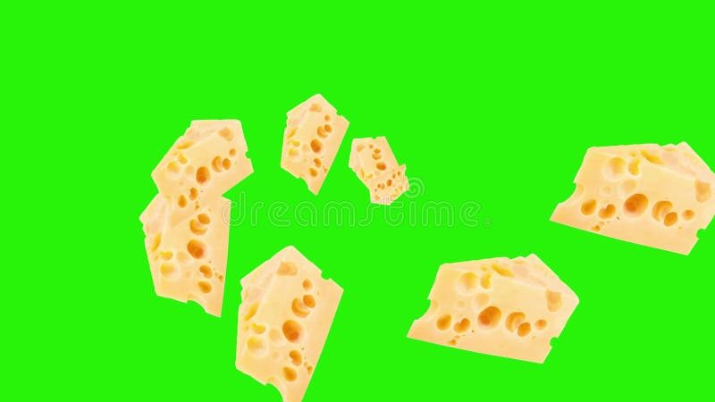 Cheese Slices Animation Graphic Source Element, Chroma Key Stock Video ...