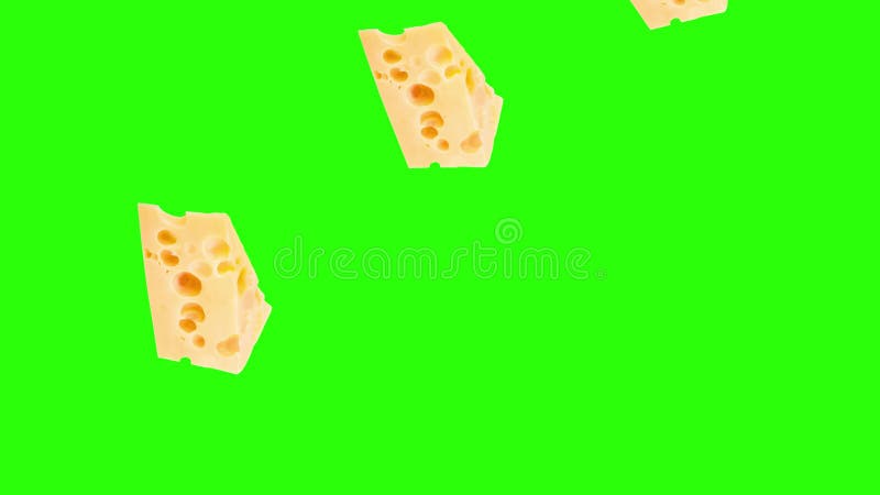 Cheese Slices Animation Graphic Source Element, Chroma Key Stock ...