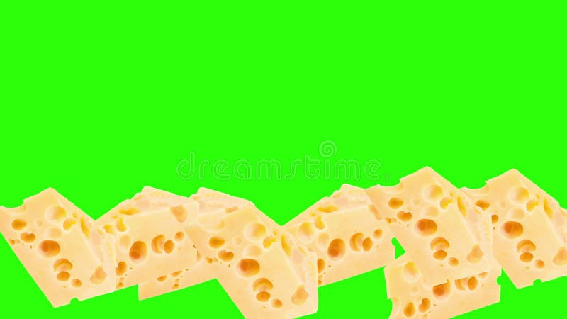 Cheese Slices Animation Graphic Source Element, Chroma Key Stock ...