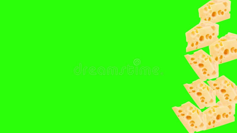 Cheese Slices Animation Graphic Source Element, Chroma Key Stock Video ...