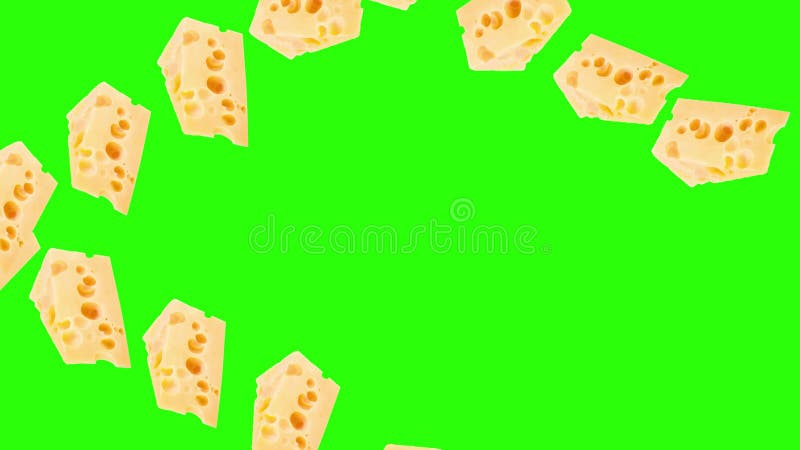 Cheese Slices Animation Graphic Source Element, Chroma Key Stock Video ...