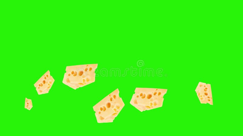 Cheese Slices Animation Graphic Source Element, Chroma Key Stock Video ...