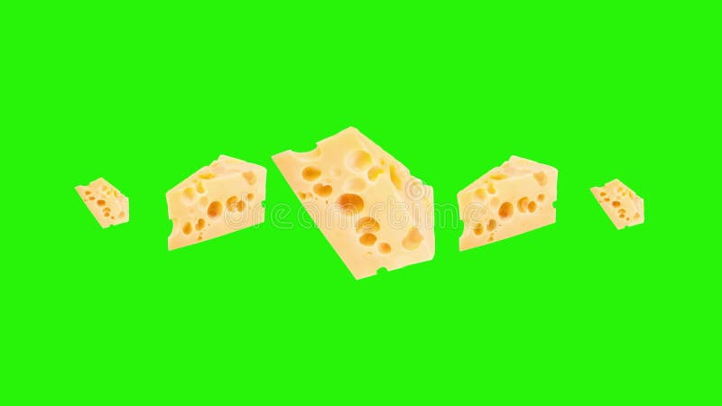 Cheese Slices Animation Graphic Source Element, Chroma Key Stock ...