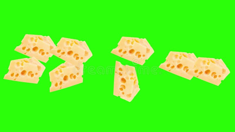 Cheese Slices Animation Graphic Source Element, Chroma Key Stock ...