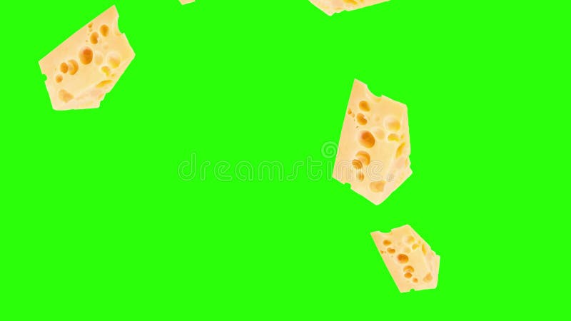 Cheese Slices Animation Graphic Source Element, Chroma Key Stock ...
