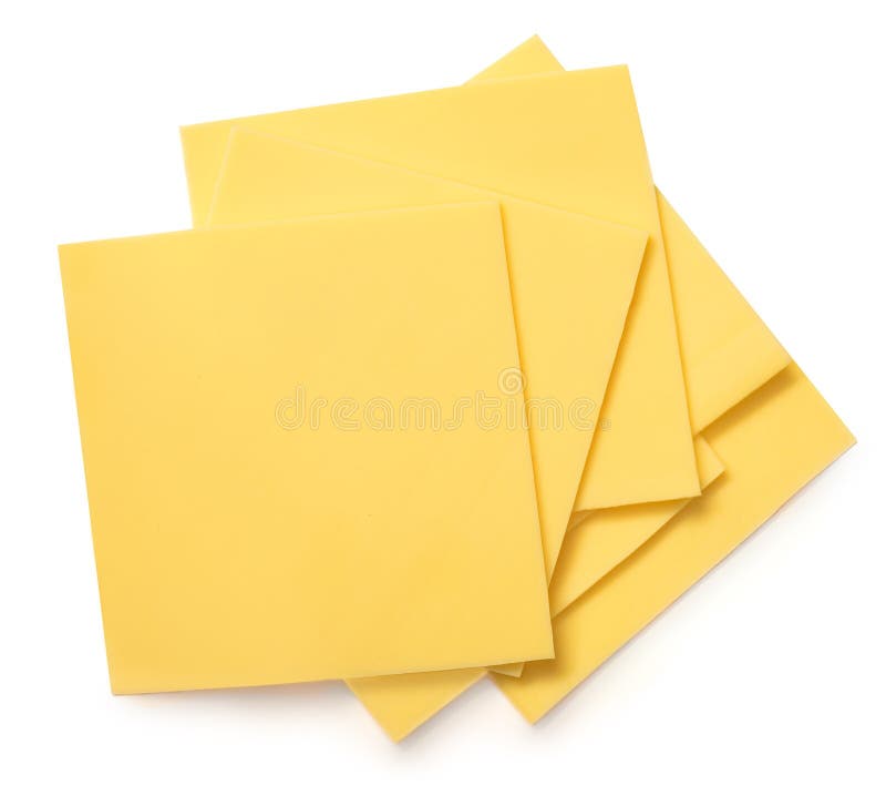 Cheese Slices Isolated on White Background. Edam Cheese Top View Stock ...