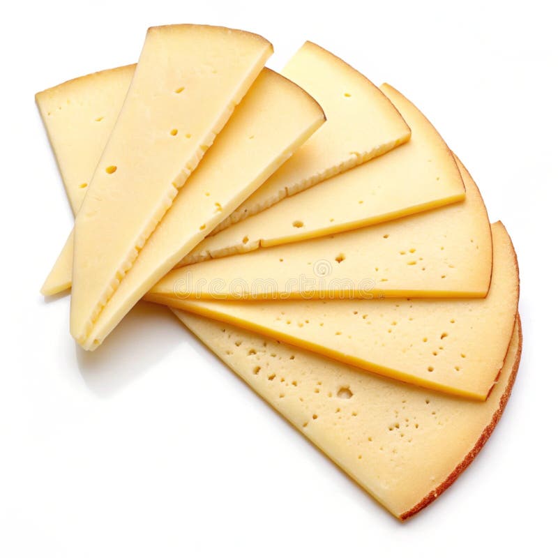 A Set of Cheese Slices.Cheese of Various Shapes Stock Illustration ...