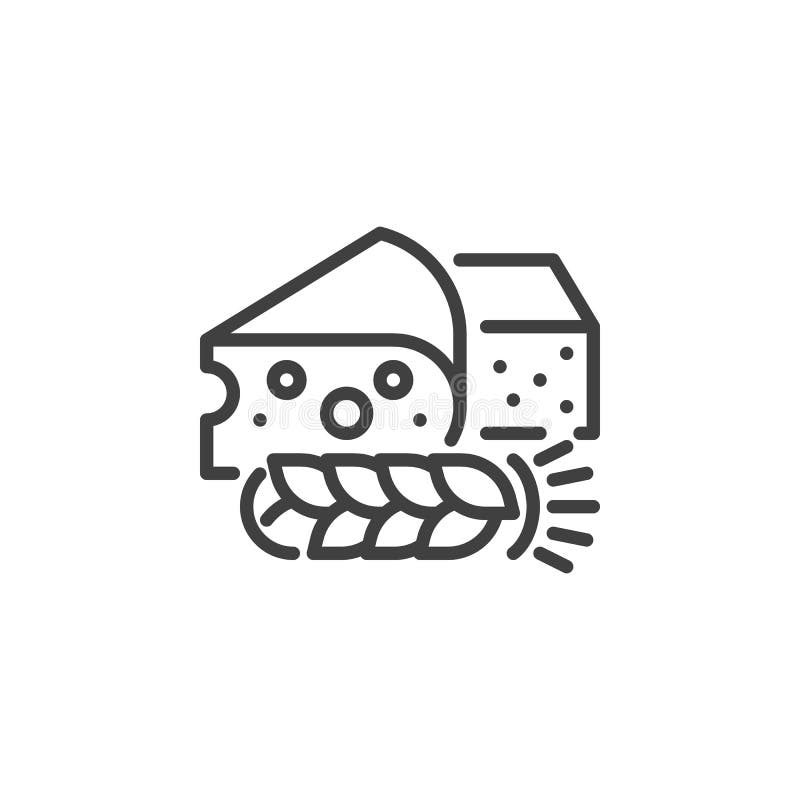 Snacks line icon stock vector. Illustration of crispy - 231846319