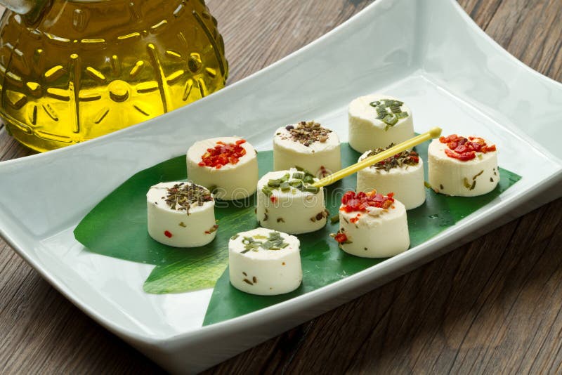 Cheese with spices stock photo. Image of cheese, goat - 20476082