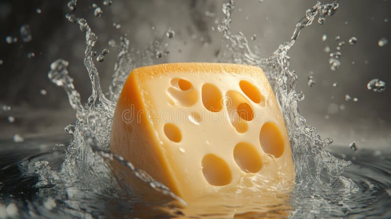 Cheese Splash stock photo. Image of close, water, sliced - 361912672