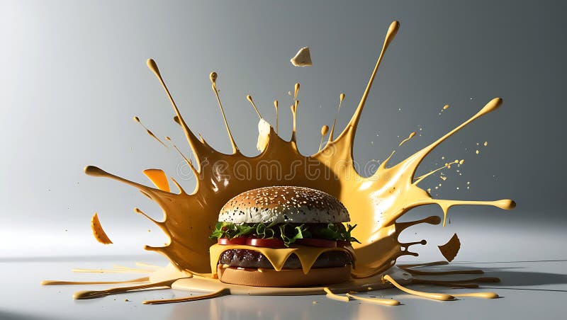 "Cheese Splash Effects for Hot Dogs and Burger Photography Stock ...