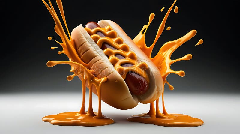 "Cheese Splash Effects for Hot Dogs and Burger Photography Stock ...