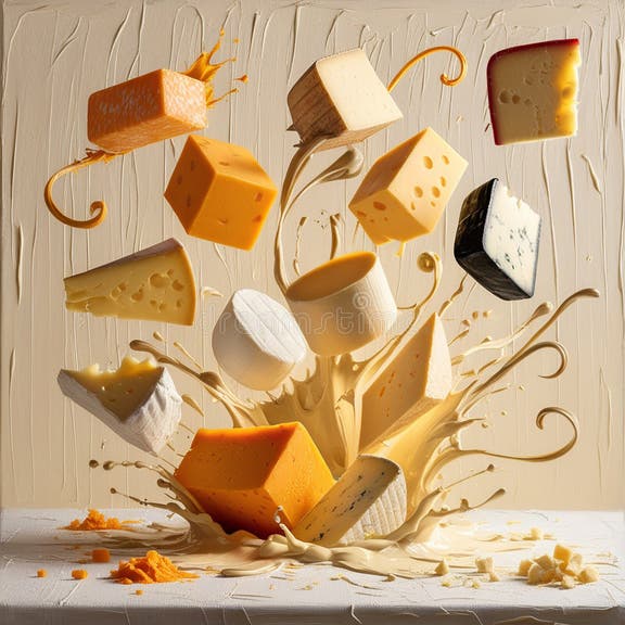 Cheese Splash Gooey Goodness Unleashed Stock Illustration ...