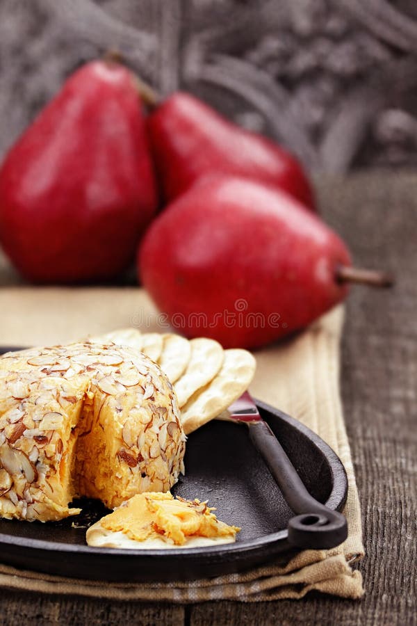 Cheese Spread and Pears stock image. Image of cheeseball - 35041305