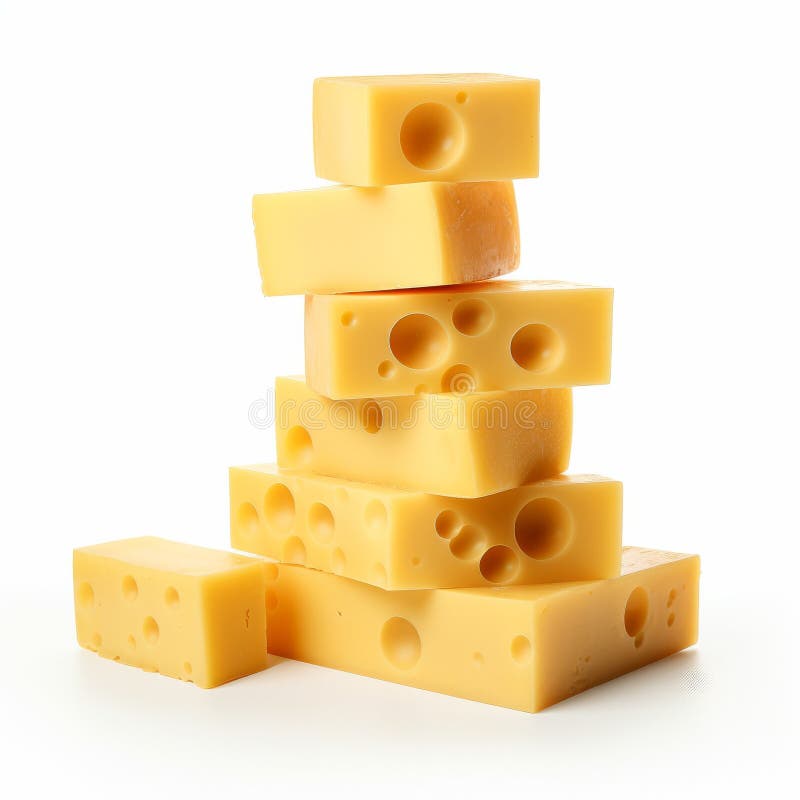 Cheese Stack on White Background: Playful Visual Puzzles and Exact ...