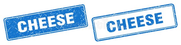 Cheese Stamp Set. Cheese Square Grunge Sign Stock Vector - Illustration ...