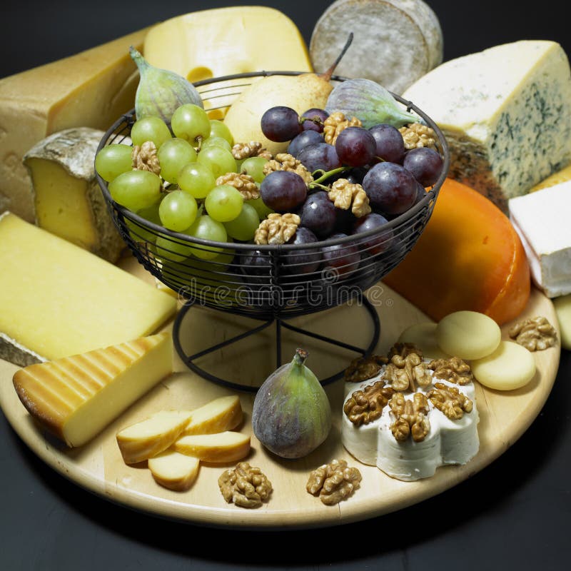 Cheese Still Life with Fruit Stock Image - Image of foodstuff, fruit ...