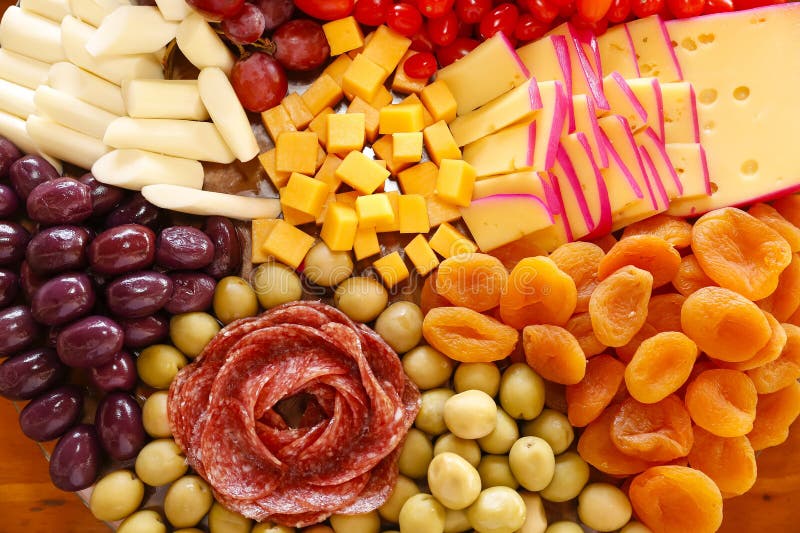 Table with Snacks - Party Buffet with Various Savory Foods Stock Photo ...