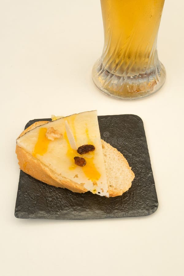 Cheese tapea stock image. Image of portion, spain, beer - 78289775