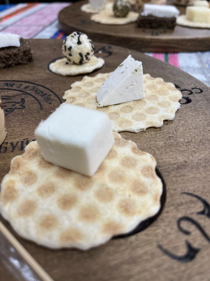 Cheese Tasting. Pieces of Cheese on a Tray Stock Image - Image of ...