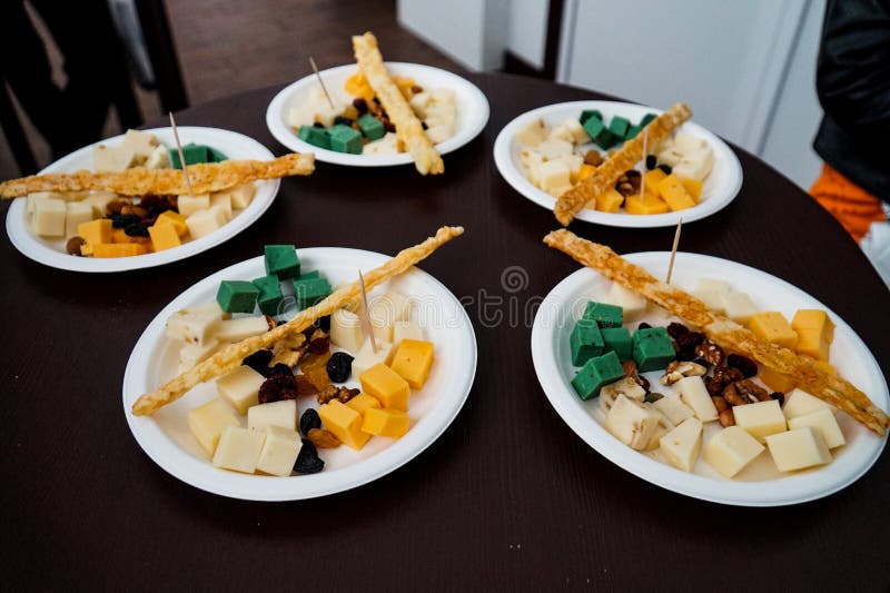 A Cheese Tasting Plate is on the Table. Stock Photo - Image of food ...
