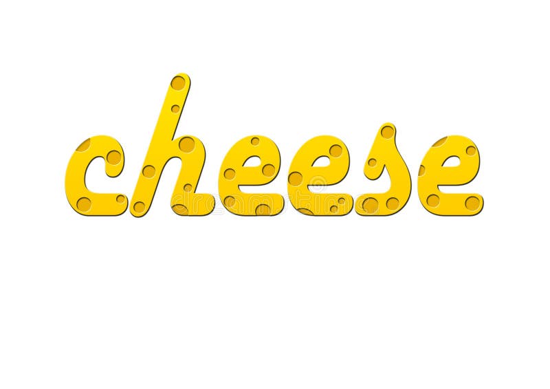 Cheese text stock illustration. Illustration of type - 50242197