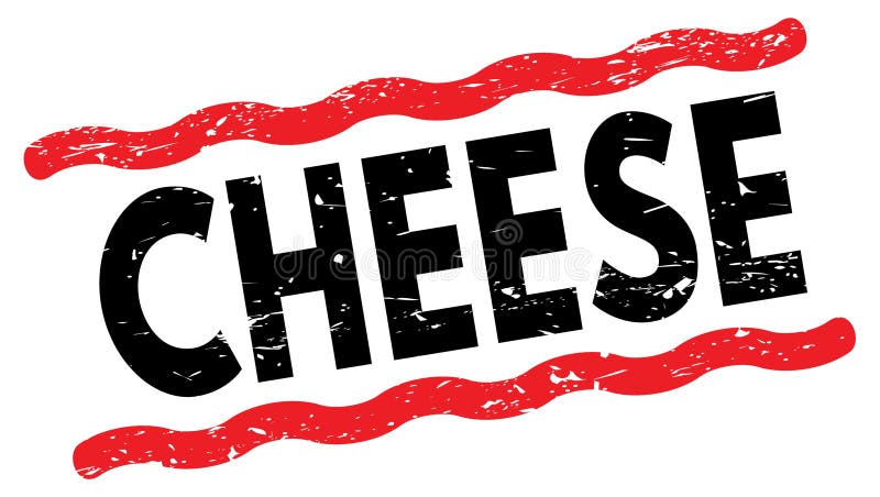 CHEESE Text on Red-black Lines Stamp Sign Stock Illustration ...