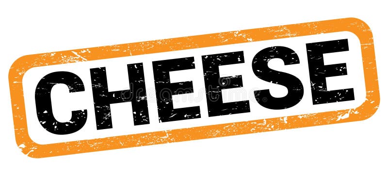 CHEESE Text Written on Orange-black Rectangle Stamp Stock Illustration ...