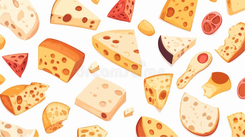 Cheese Texture Seamless Pattern for Designers and Artists Stock Vector ...