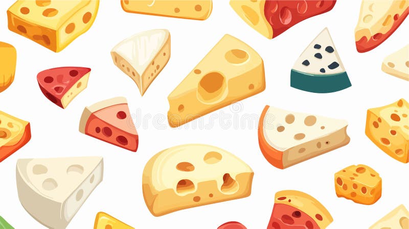 Cheese Texture Seamless Vector Cartoon Style Stock Vector ...