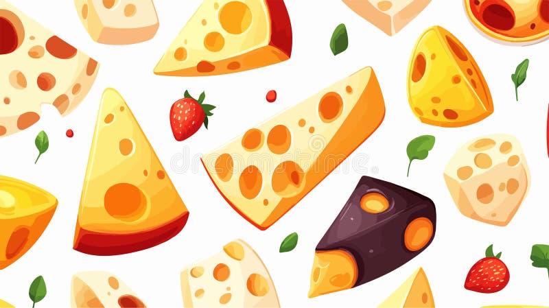 Cheese Texture Seamless Vector Cartoon Style Stock Vector ...